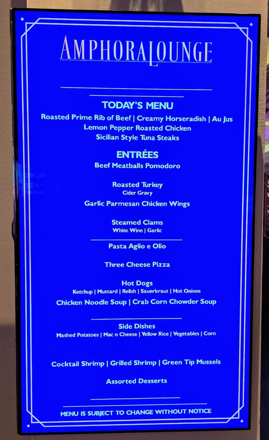 Amphora Lounge at Borgata Offers Amazing Value - TravelZork
